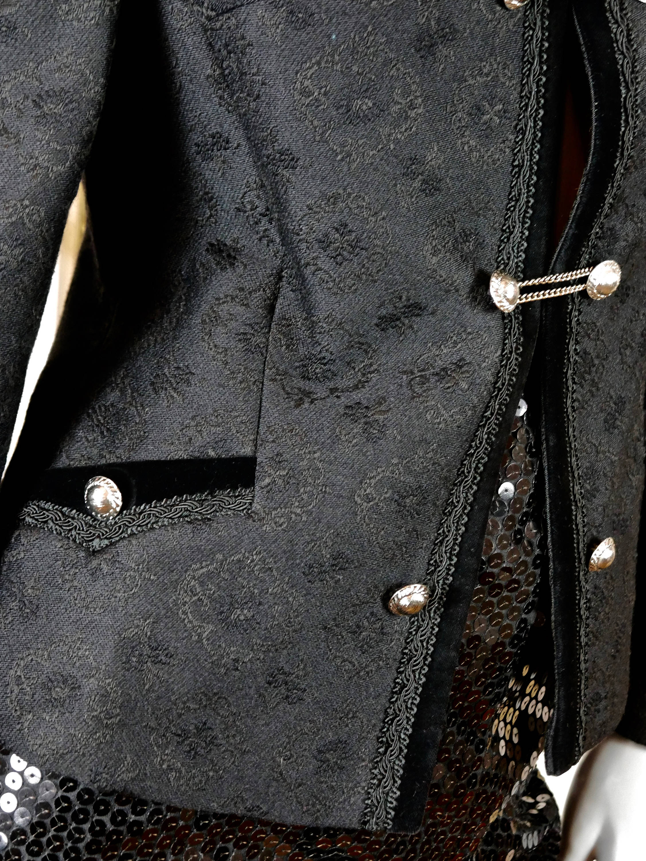 German Vintage Trachten Blazer Black-on-black Wool Elegant - Etsy