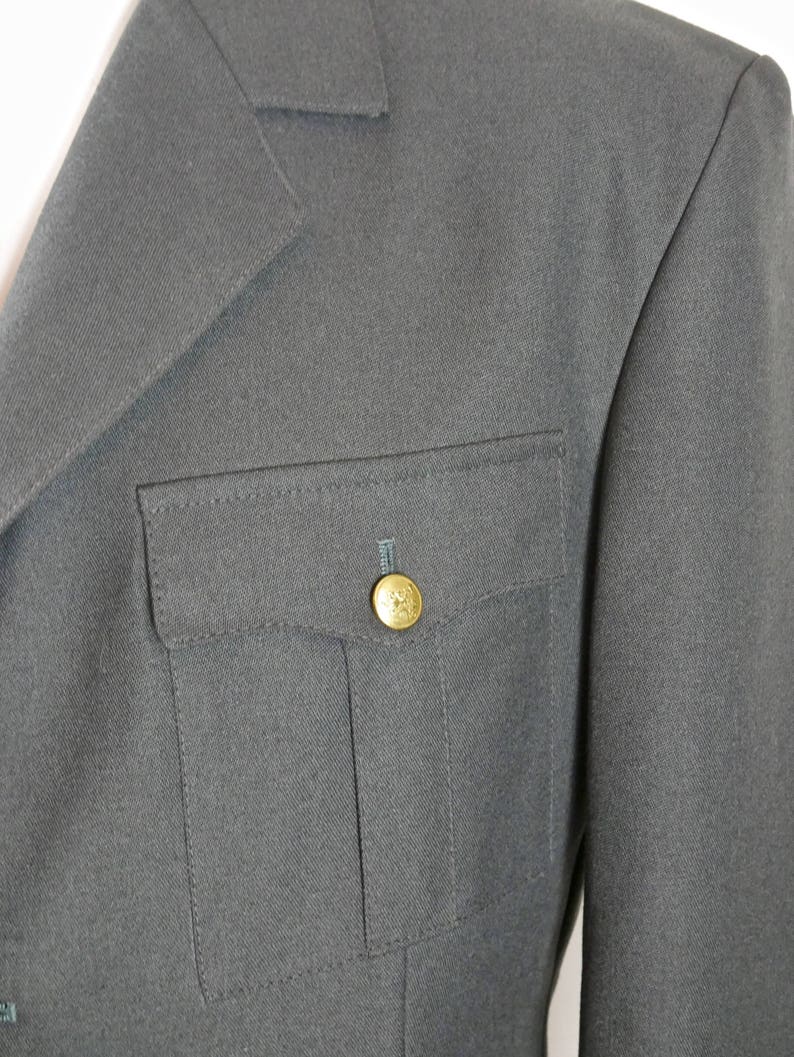 Military Jacket Gunmetal Gray Norwegian Vintage Officer - Etsy