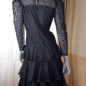 Black Lace Dress 1980s European Vintage: Size 8 US 12 UK - Etsy