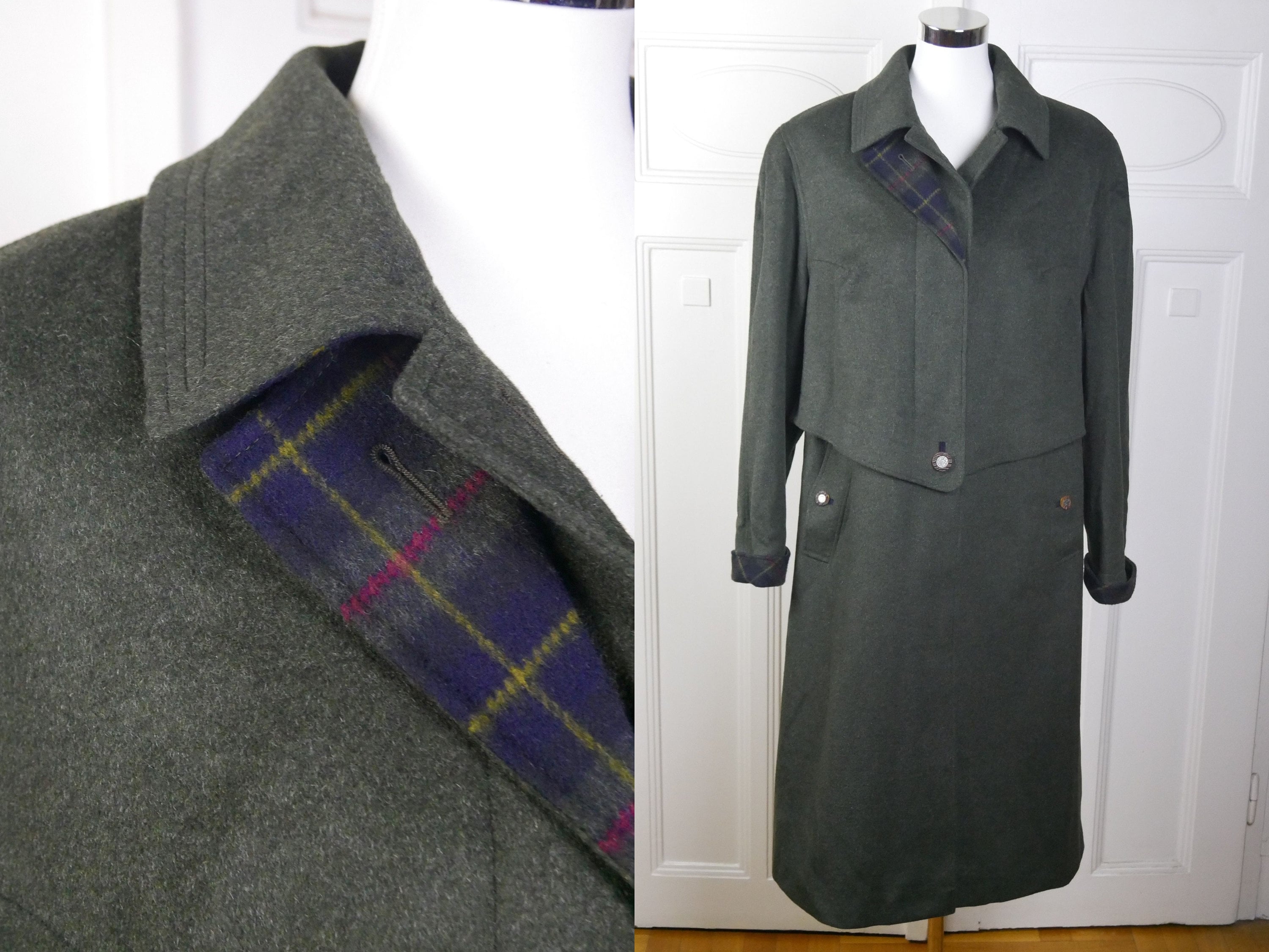 Olive Green Winter Coat Loden Wool & Alpaca Blend Warm - Etsy