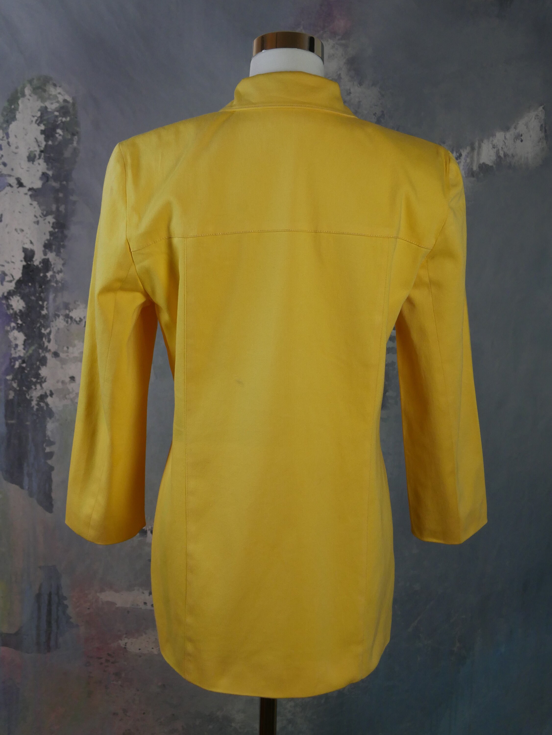 Yellow Jacket 1990s European Vintage Cotton Spring Coat: Size | Etsy