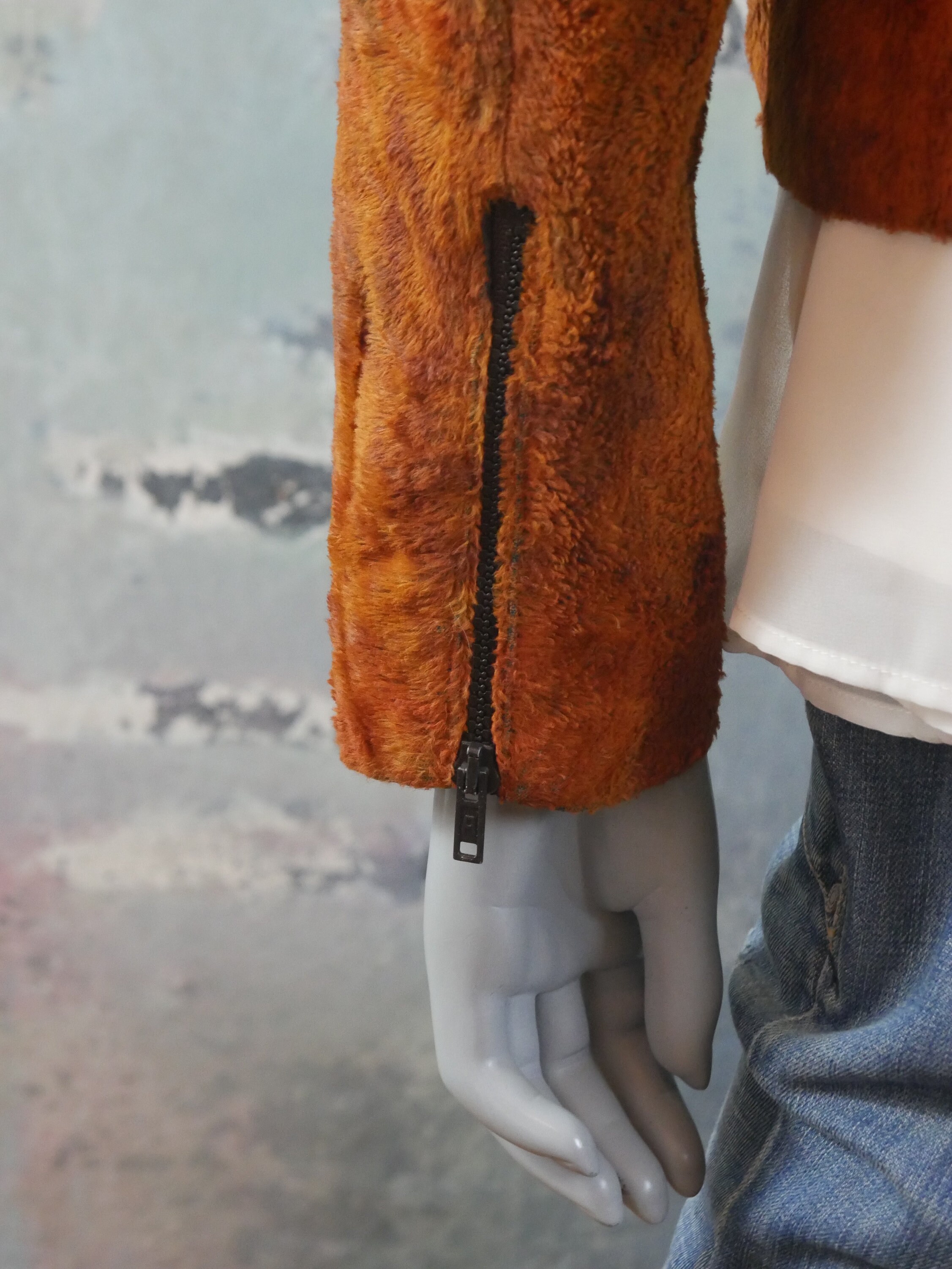 Burnt Orange Jacket 1990s European Vintage Short Brushed Faux | Etsy