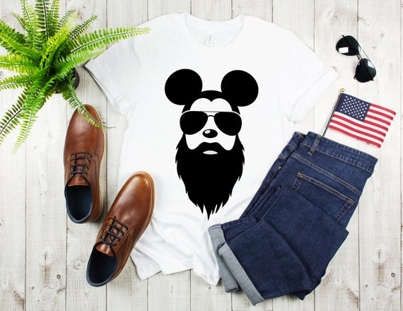Disney Beard Mickey Head Shirt Family Vacation Disney Shirts | Etsy