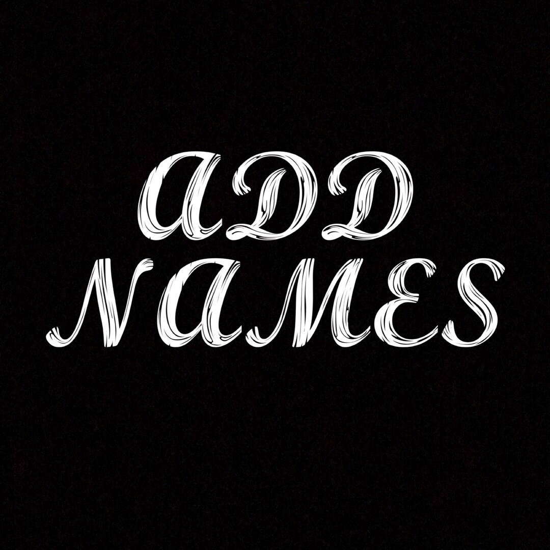 Add Custom Writing or Names on the Back of Shirts - Etsy