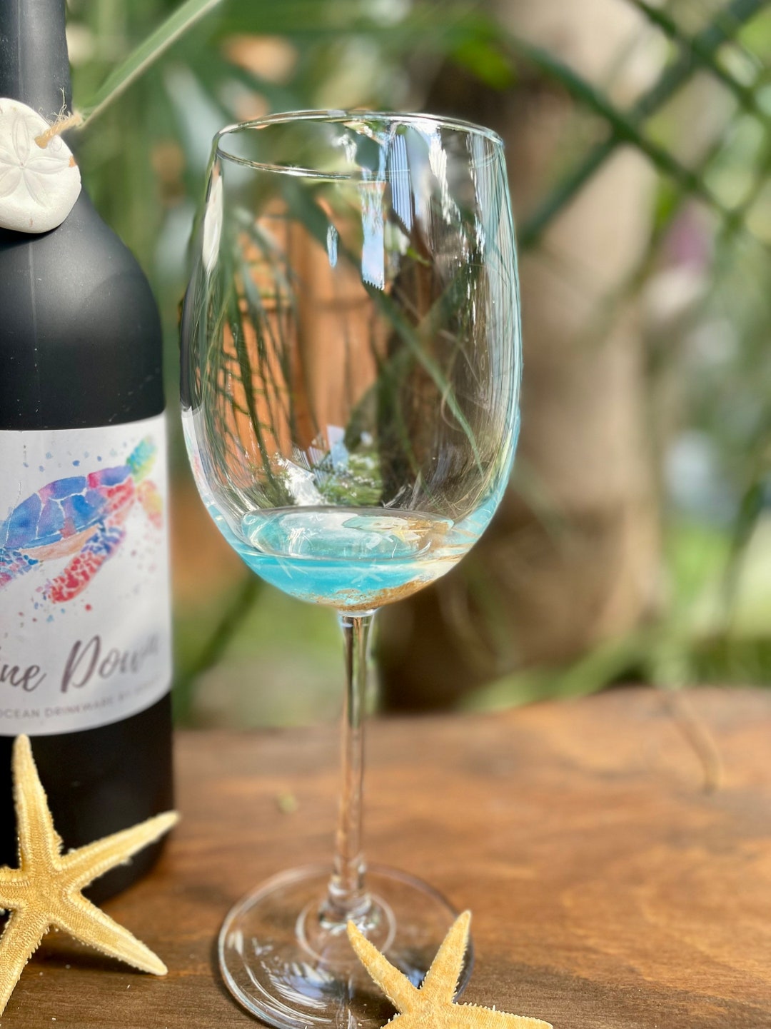 READY TO SHIP 14 Oz Beach/ocean Wine Glass stemmed - Etsy