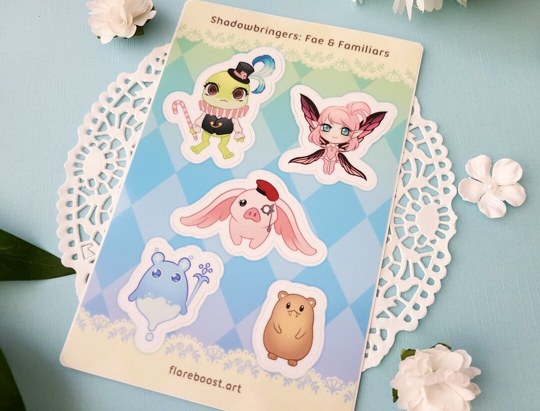 FFXIV Drippy Porxie Fuath Beaver Pixie Faerie Sticker Sheet FFXIV ...