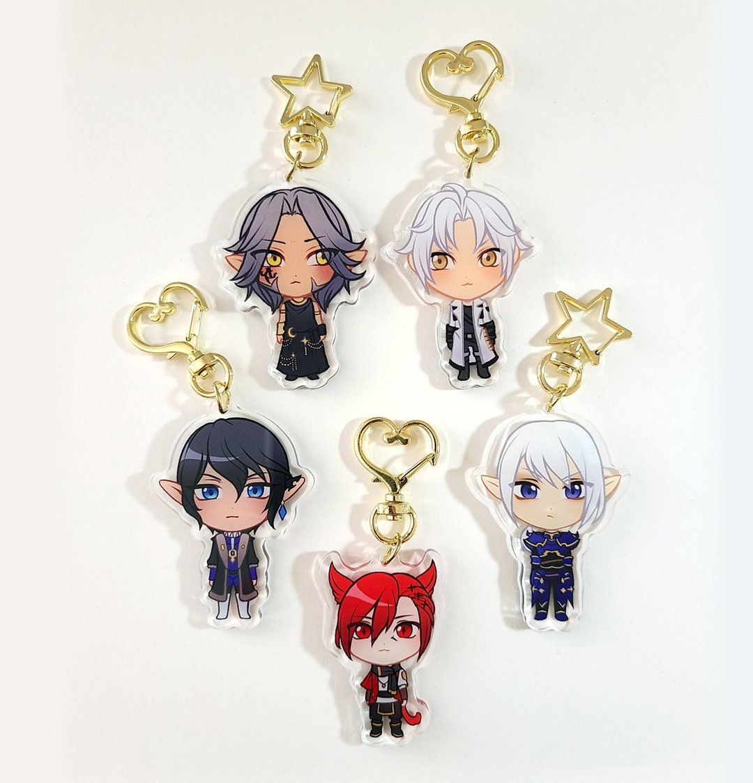FFXIV Chibi Doll Charms Urianger Thancred Aymeric Estinien - Etsy