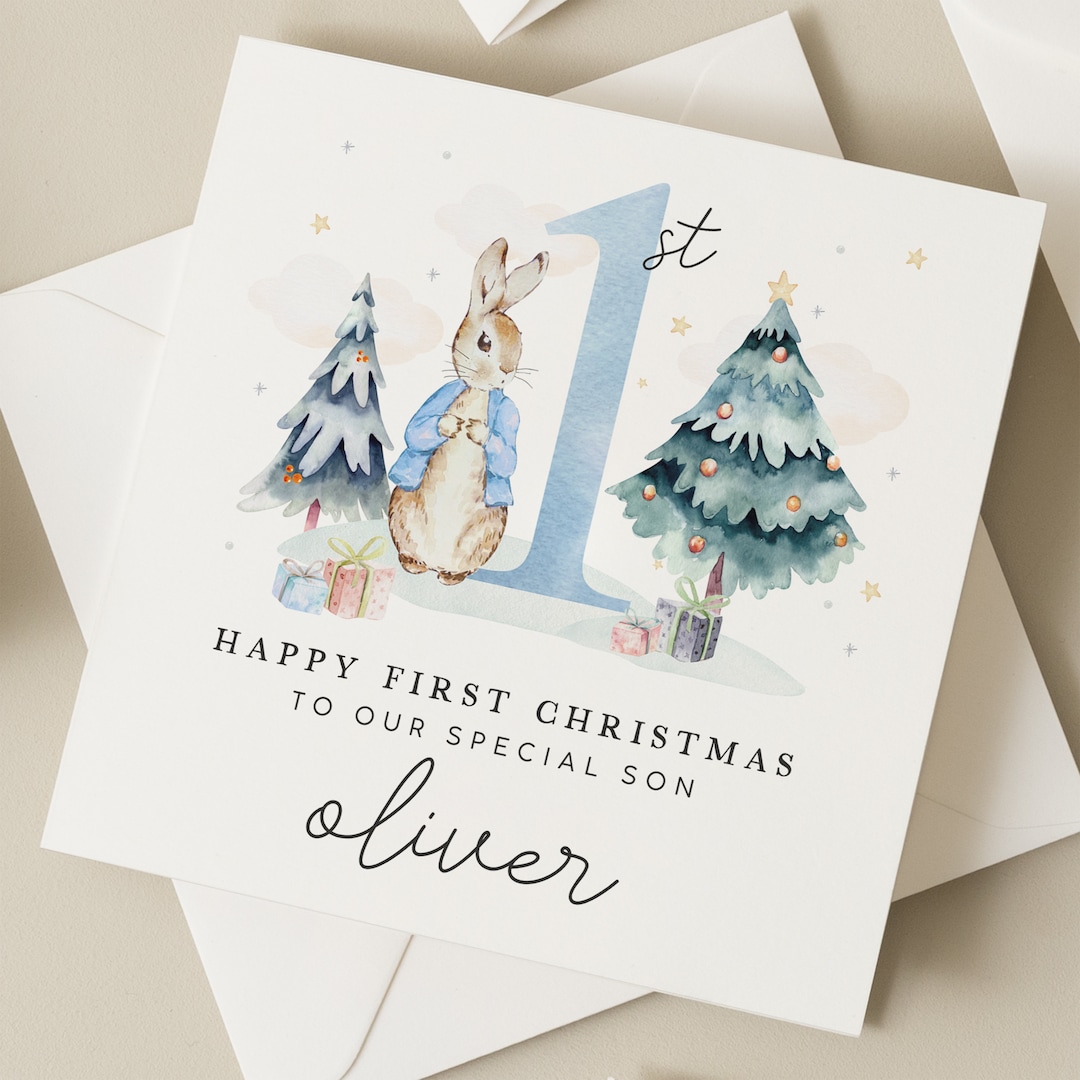 1st Christmas Card for Son, Son First Christmas Card for Boy, Merry Christmas to A Special Son ...