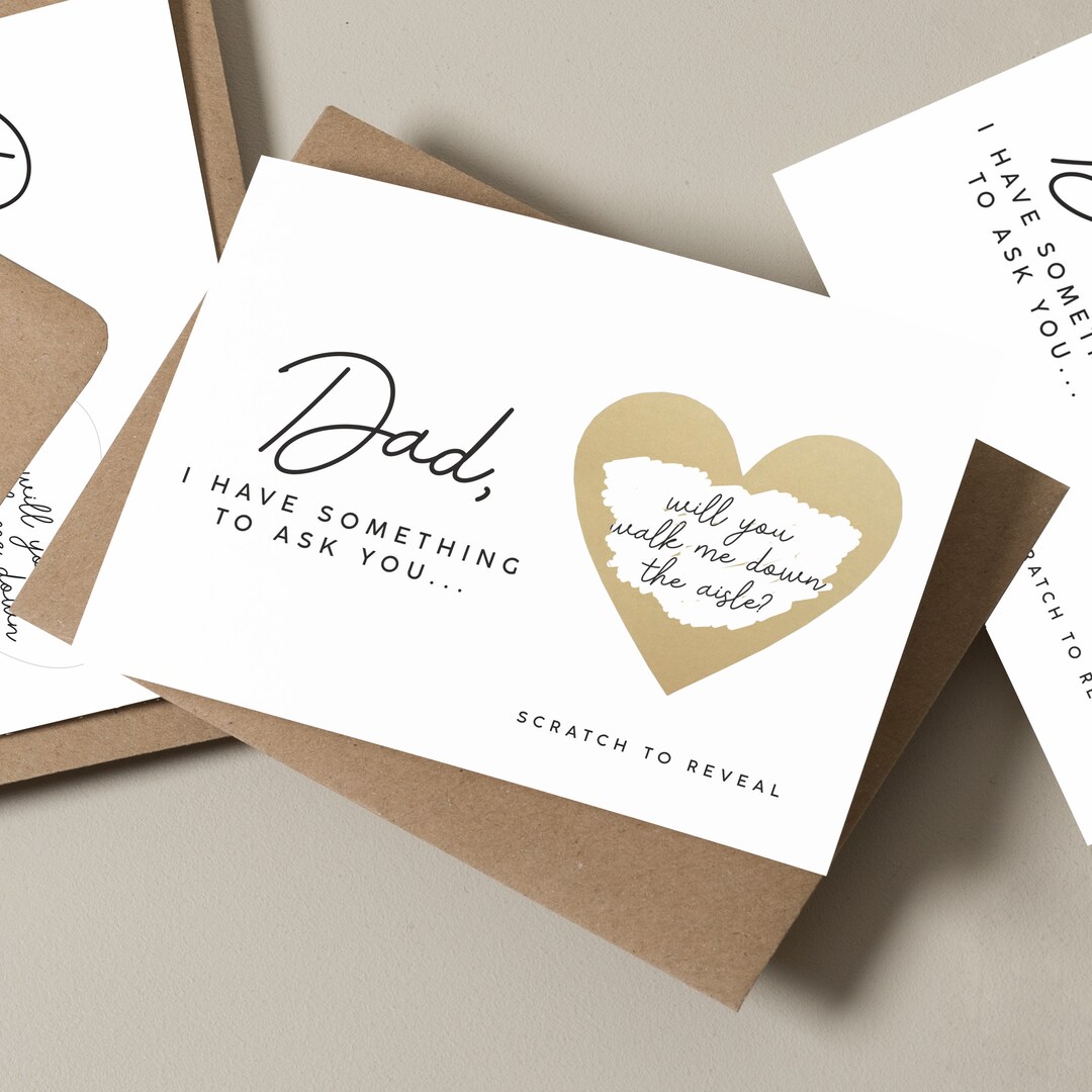 Scratch off Wedding Proposal Card Walk Me Down the Aisle - Etsy