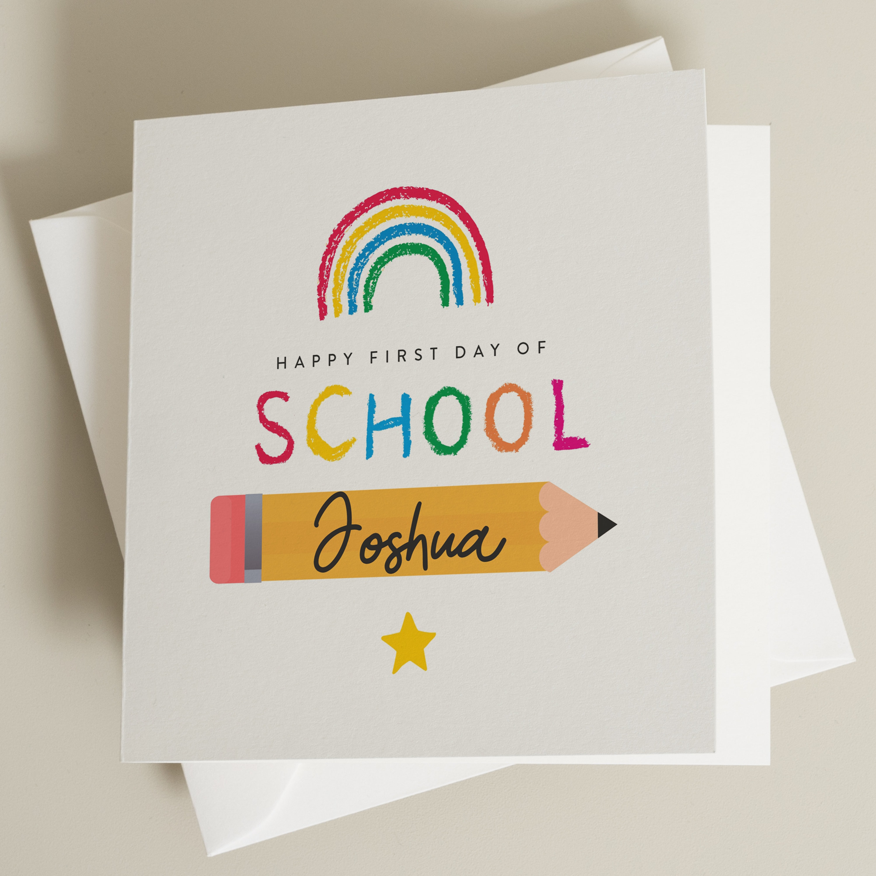 Happy First Day of School Card Personalised School Card - Etsy