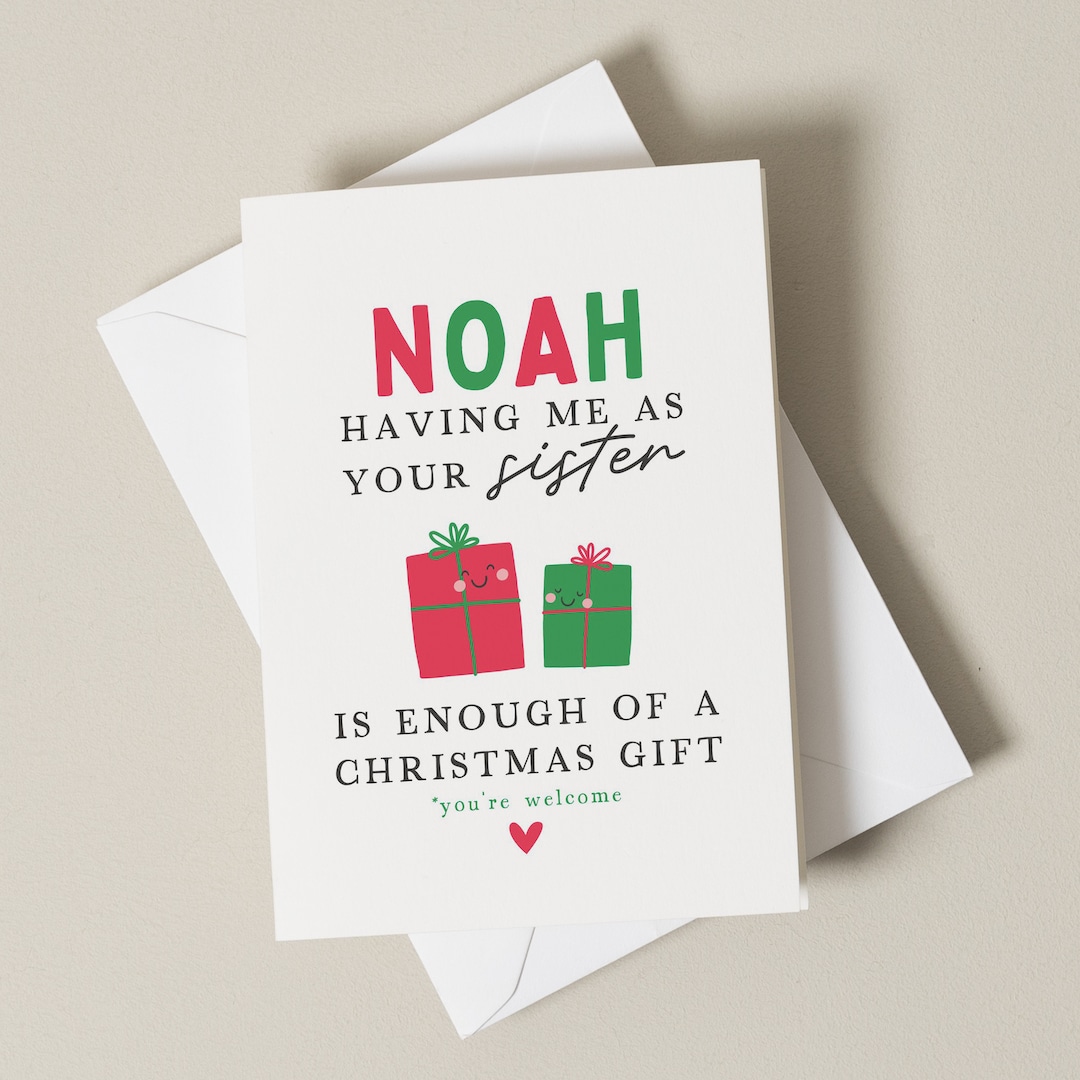 Christmas Card Brother, Funny Brother Christmas Card, Xmas Brother Card ...