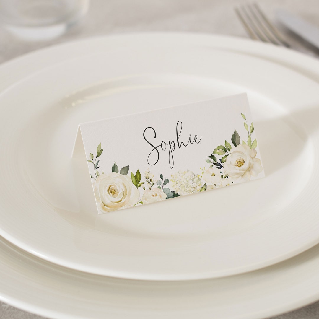 Elegant Place Cards Wedding Place Cards Floral Placecards - Etsy UK