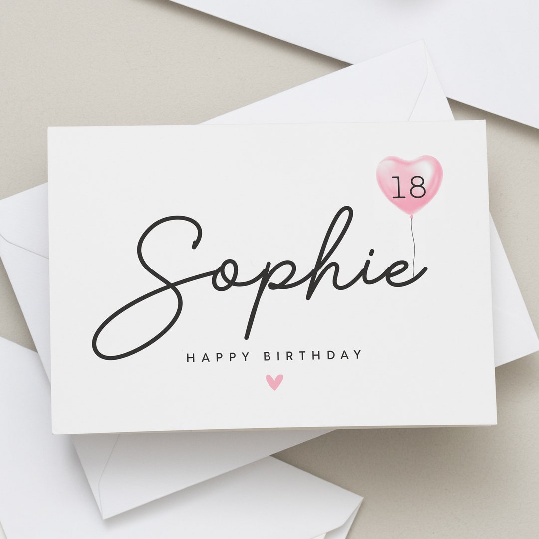 18th Birthday Card Daughter Personalised 18th Birthday Card - Etsy