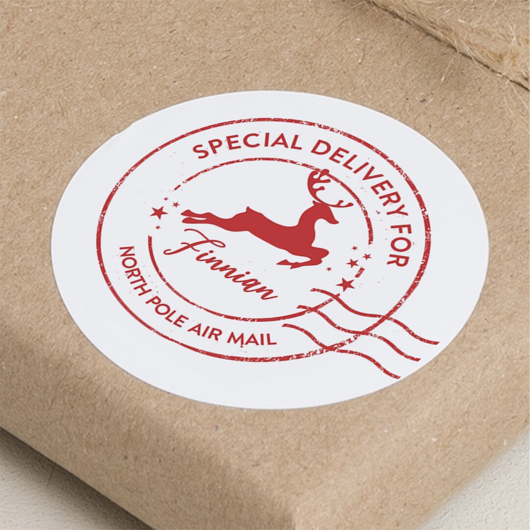 Personalised Christmas Stickers, Santa Claus Christmas Labels, North ...