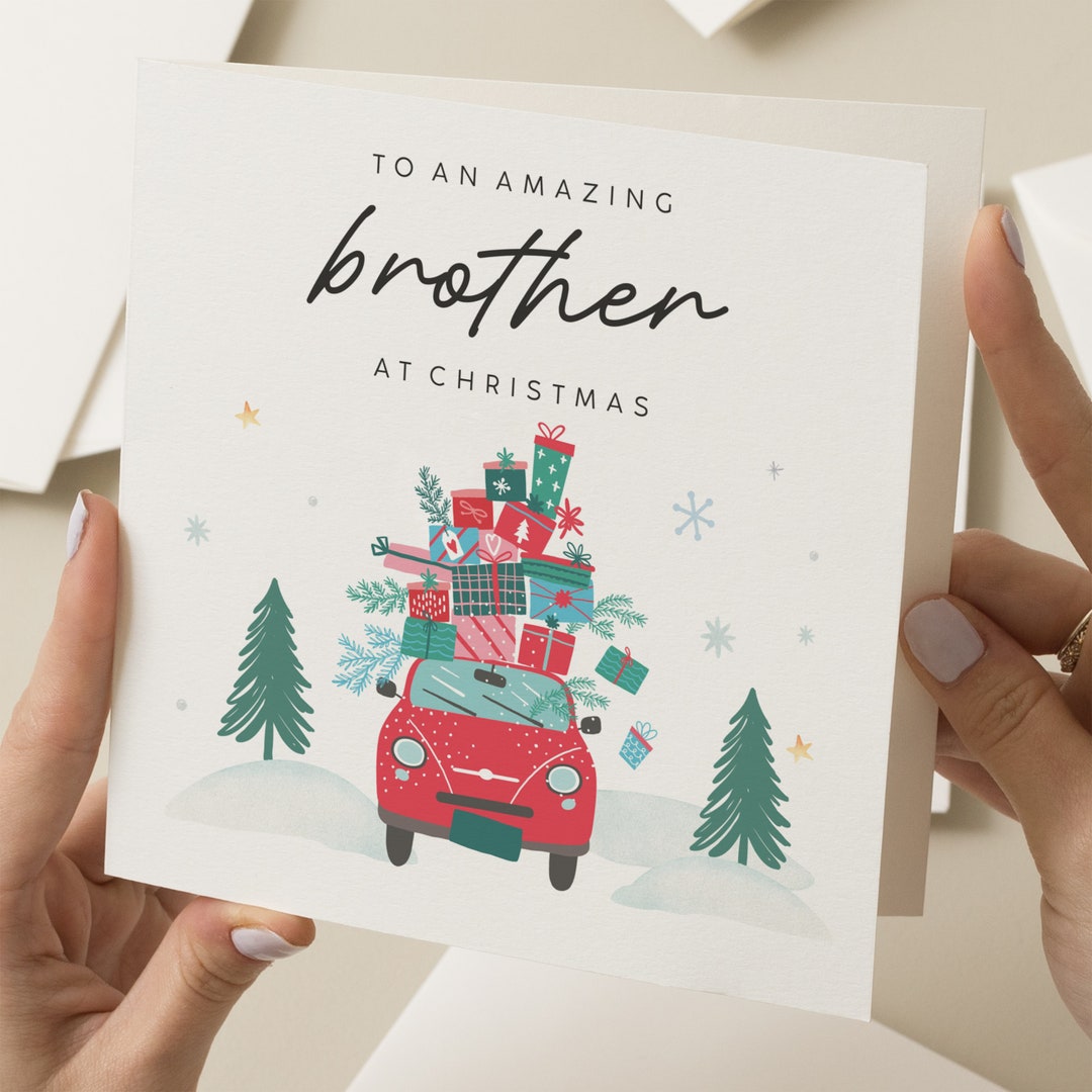 Christmas Card Brother Brother Christmas Card Xmas Brother - Etsy UK