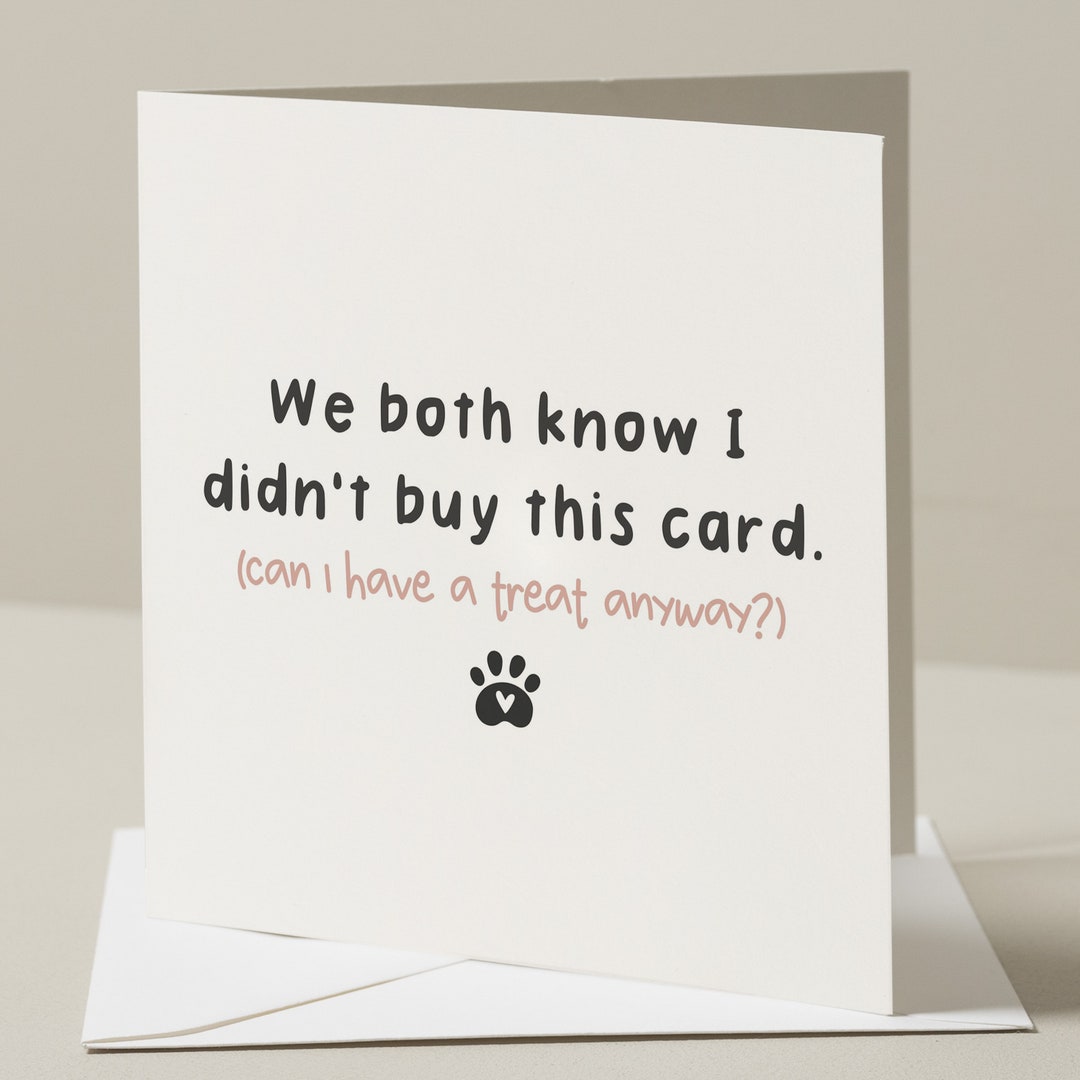 Dog Birthday Card, Funny Birthday Card From the Dog, Joke Card From Fur ...