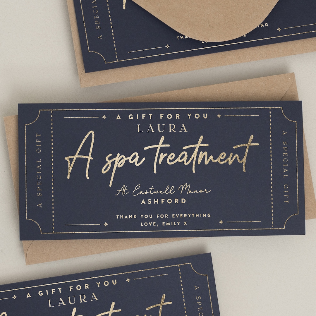 Spa Day Gift Voucher, Christmas Gift Voucher, Mum Surprise Birthday ...