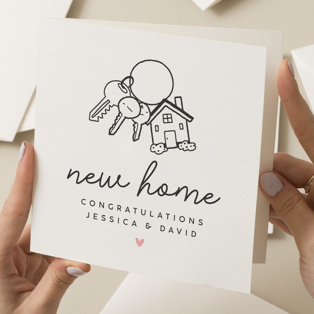 Simple New Home Gift, Congratulations on New Home Card, House Keys Card ...