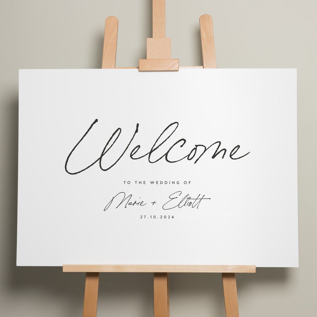 Elegant Wedding Welcome Sign, Ceremony Sign, Simple Welcome Sign ...
