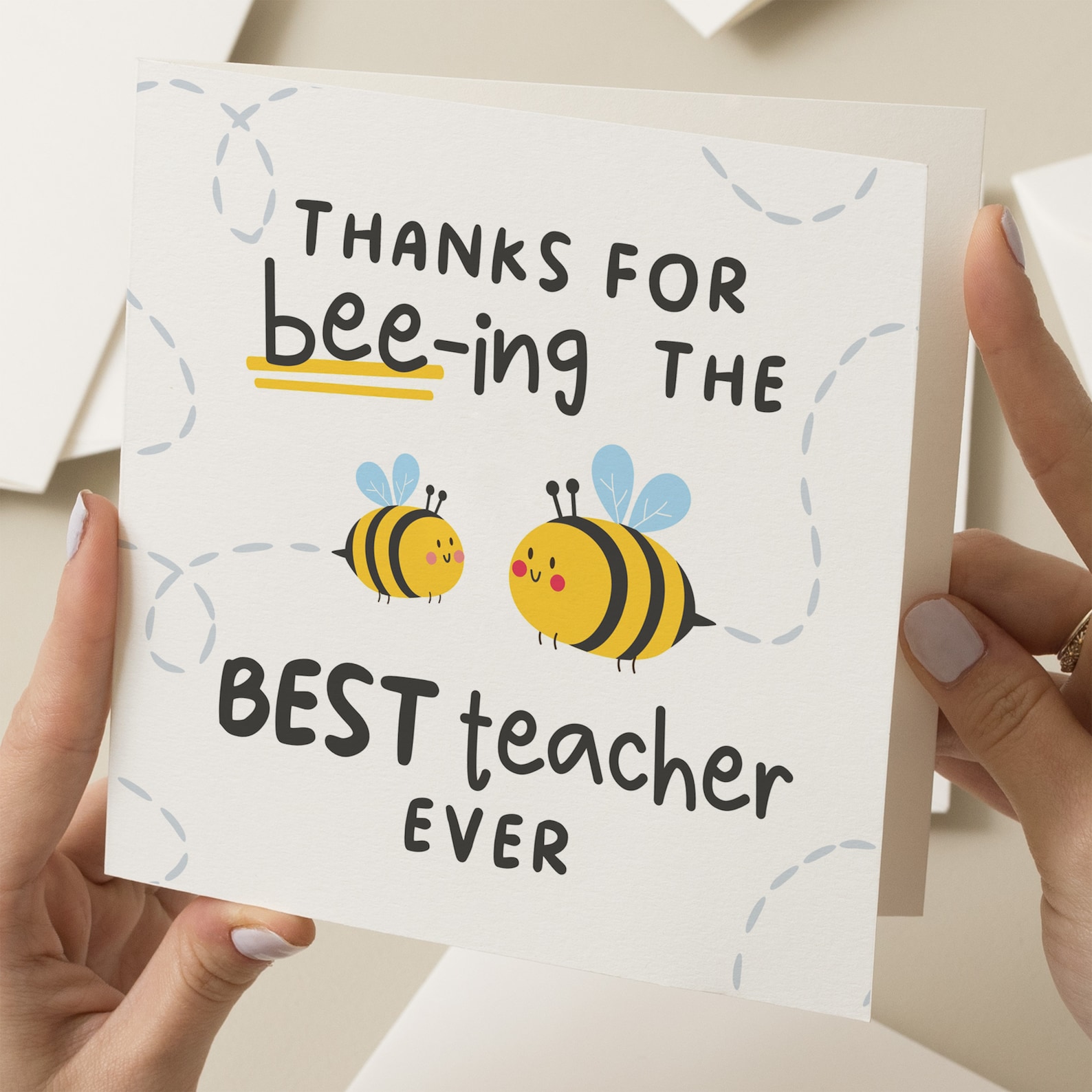 Thanks for Bee-ing the Best Teacher Card Teacher Thank You - Etsy