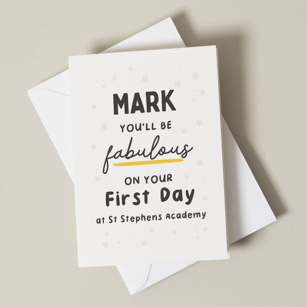 First Day of School Card Starting School Card 1st Day of - Etsy