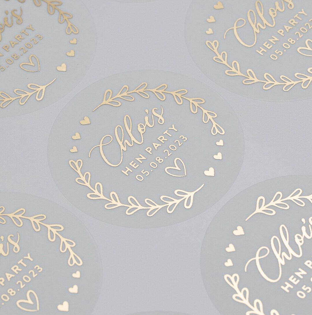 Hen Do Stickers Personalised Hen Party Stickers Foiled Event - Etsy