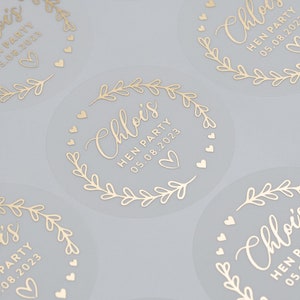Hen Do Stickers Personalised Hen Party Stickers Foiled Event - Etsy