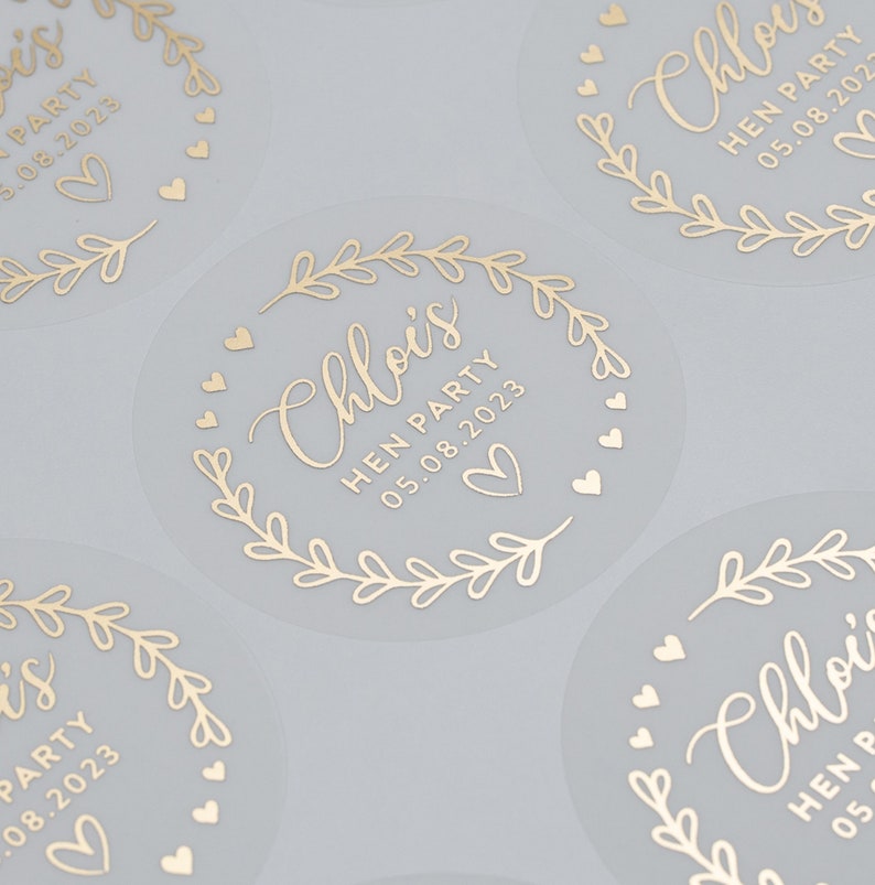Hen Do Stickers Personalised Hen Party Stickers Foiled Event - Etsy