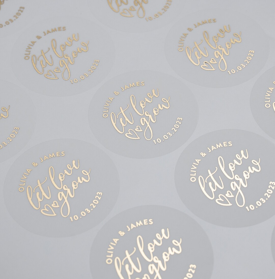Sticker Favours for Weddings, Let Love Grow, Wedding Seed Packet ...
