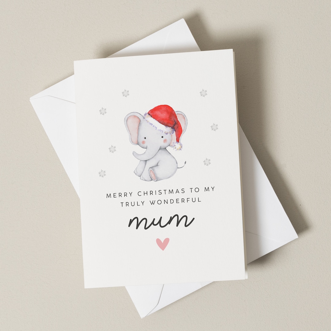 Christmas Card for Mum Mum Christmas Card Mum Christmas - Etsy