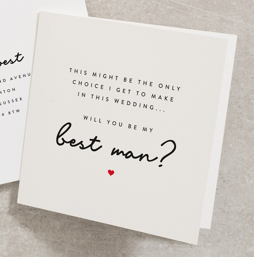 Will You Be My Best Man Funny Best Man Card Best Man - Etsy
