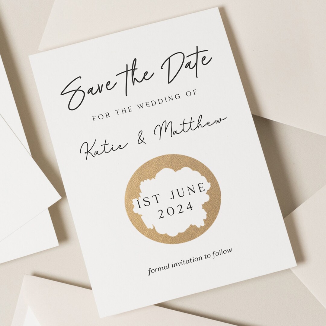 Scratch Off Save The Date Cards Minimalistic Save The Date Scratch Card Elegant Wedding Save