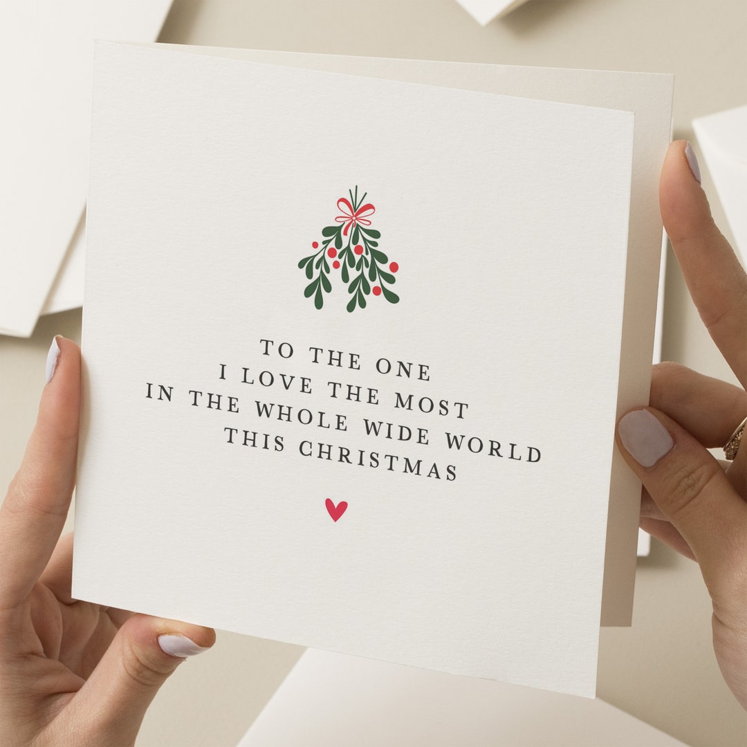 Wife Christmas Card, to the One I Love Most Christmas Card, Christmas ...