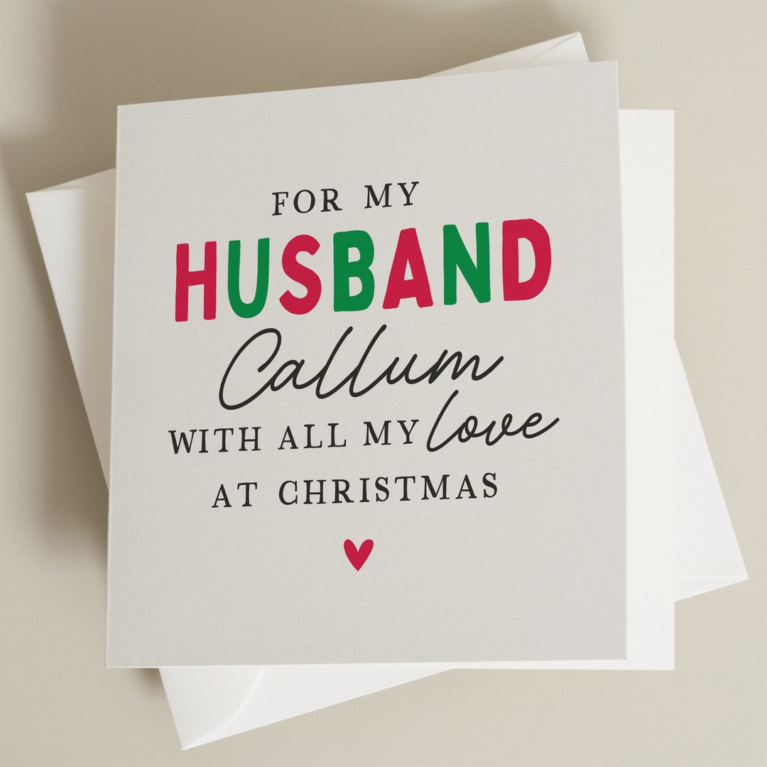 Christmas Card Husband Husband Xmas Card for Him Christmas - Etsy