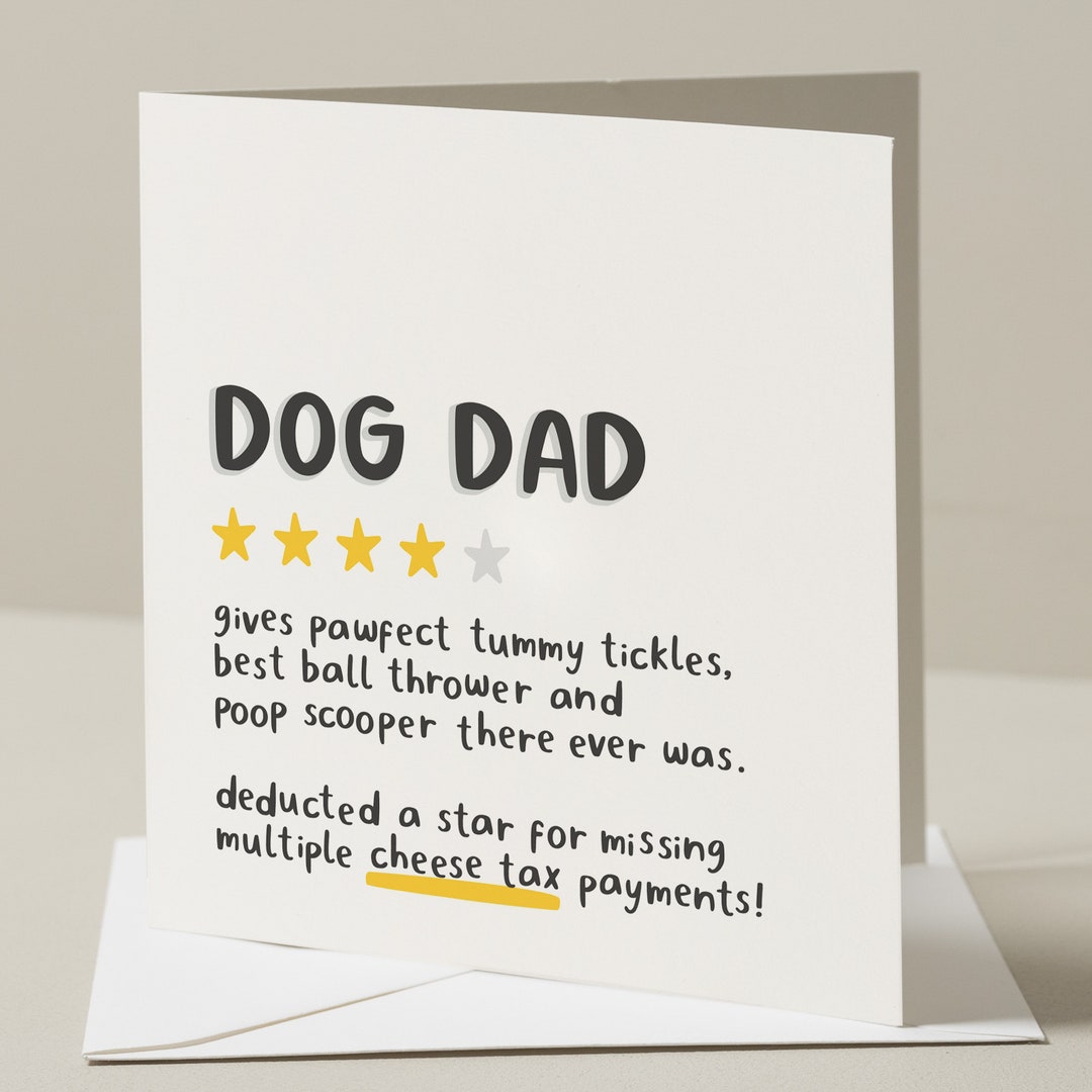 Fathers Day Card From the Dog, Funny Dog Dad Fathers Day, Dog Dad Card ...