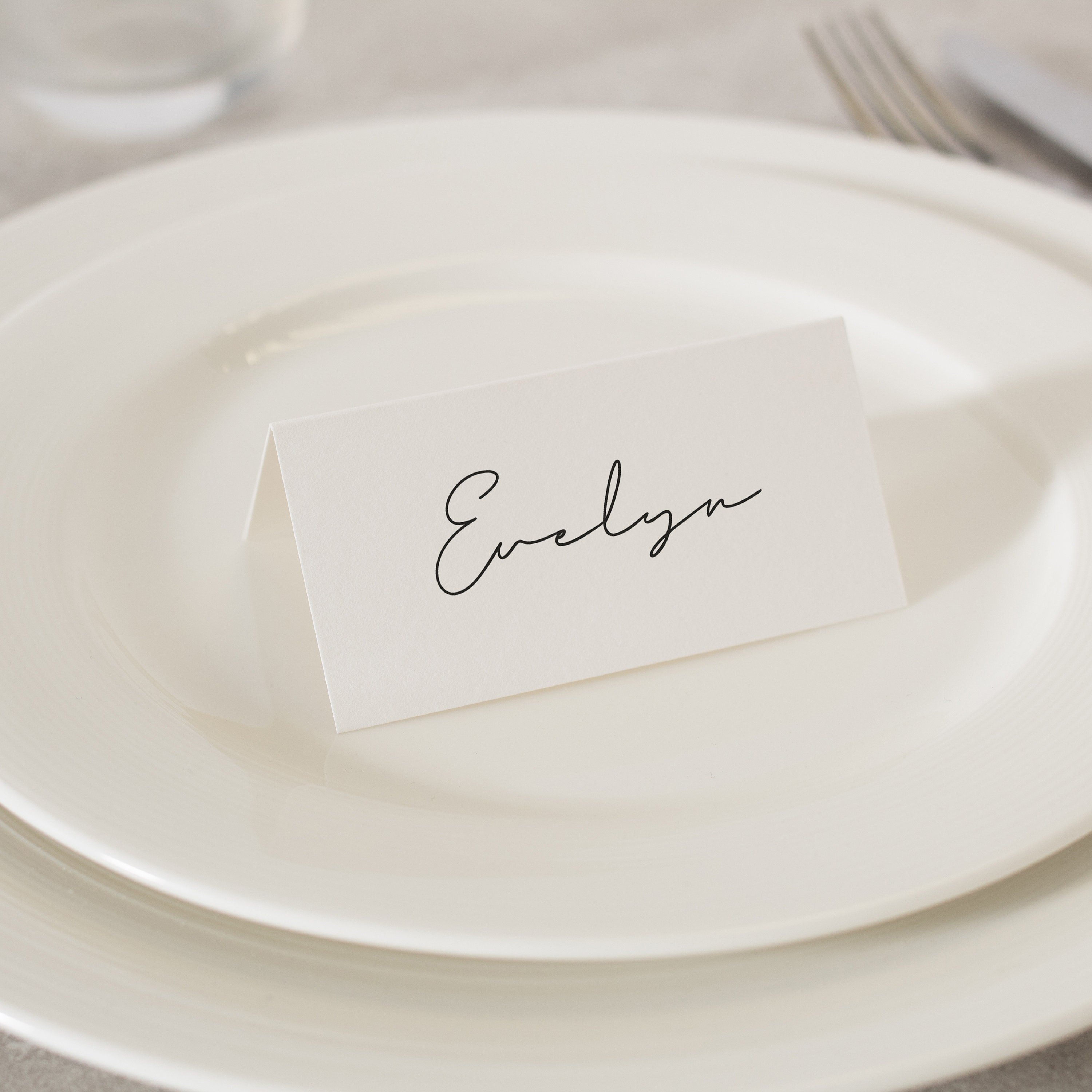 Calligraphy Place Cards Simple Wedding Place Names Table - Etsy