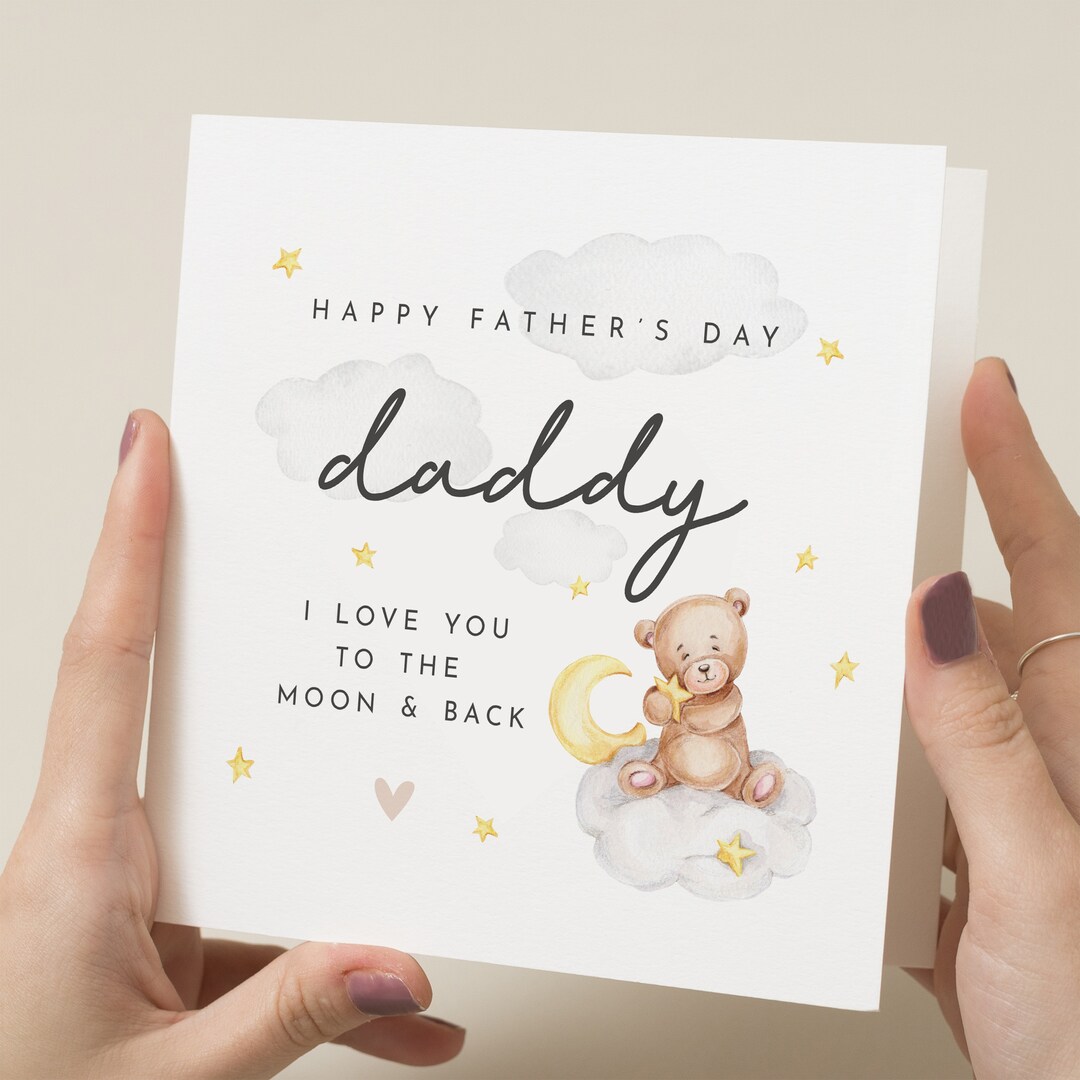 Cute Fathers Day Card for Daddy, Fathers Day Card From Baby, Dad I Love ...