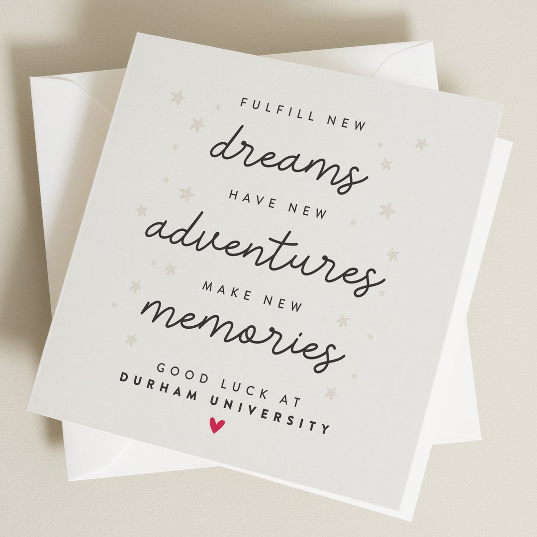 Good Luck University Card Good Luck Card Congratulations - Etsy UK