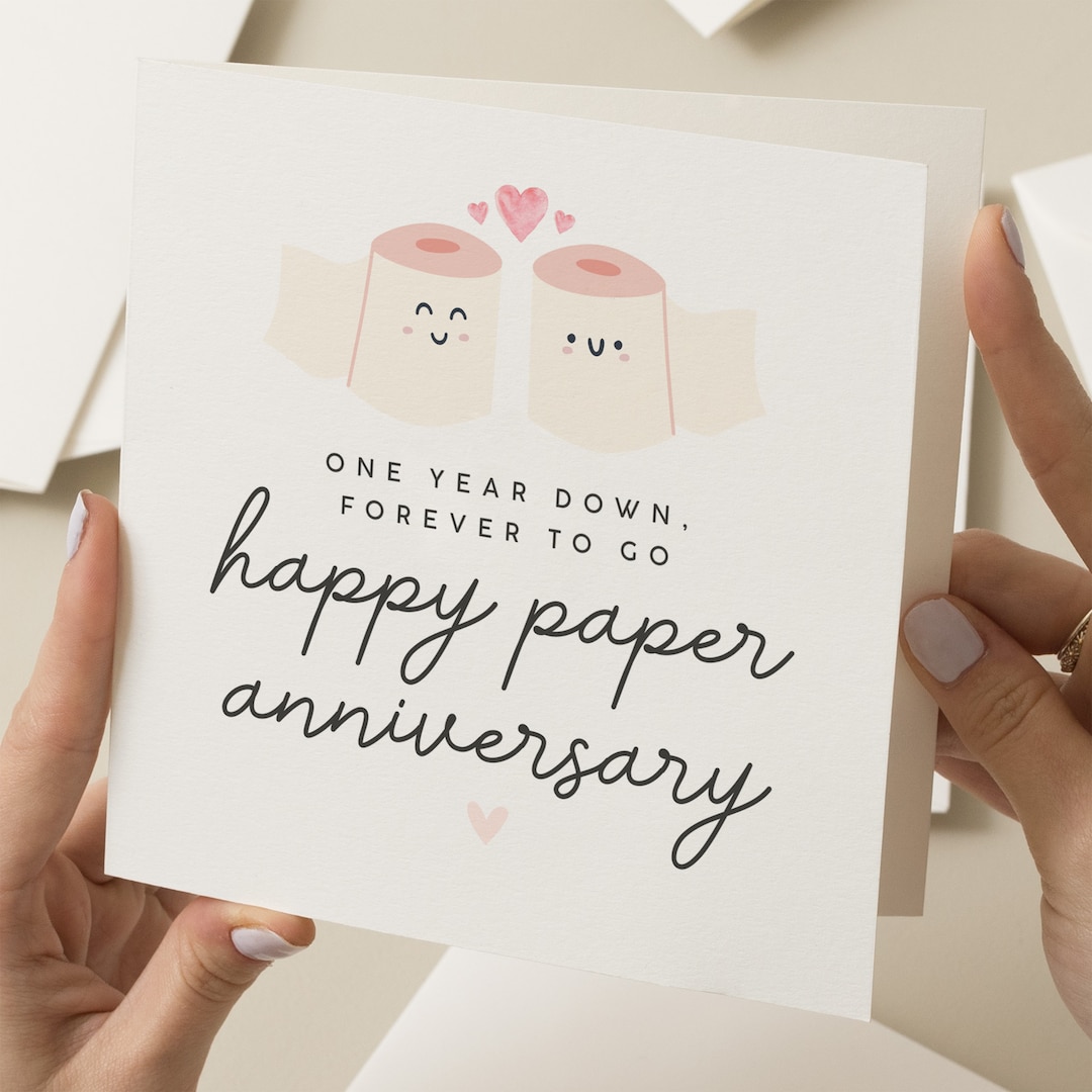 1 Year Anniversary Card, Anniversary Card for Boyfriend, Anniversary ...