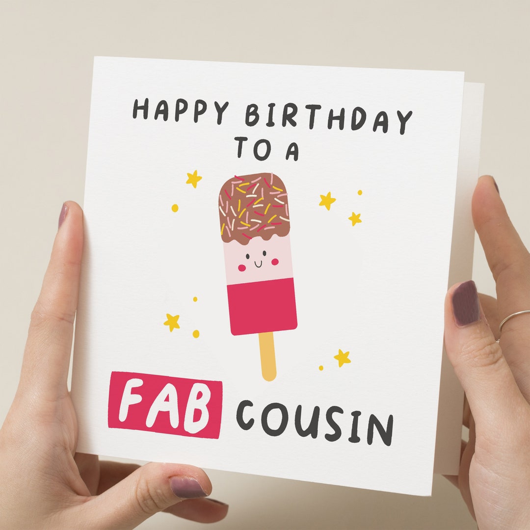 Cousin Birthday Card, Birthday Card for Cousin, Cousin Birthday Gift, Happy Birthday Cousin ...