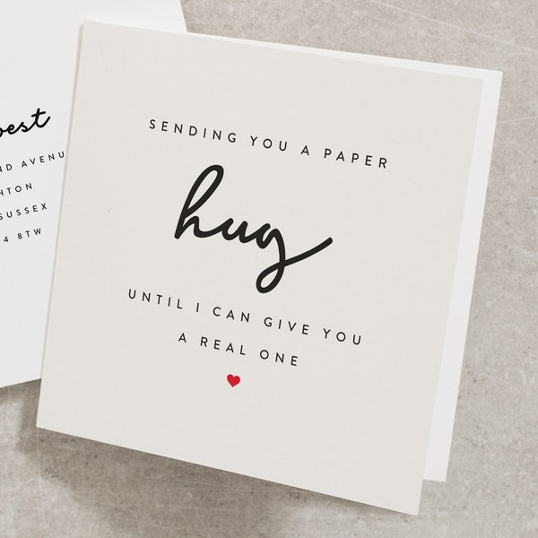 Paper Hug Card - Etsy