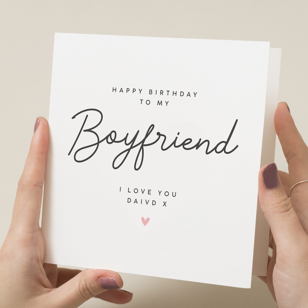 Personalised Boyfriend Birthday Card Birthday Card for - Etsy
