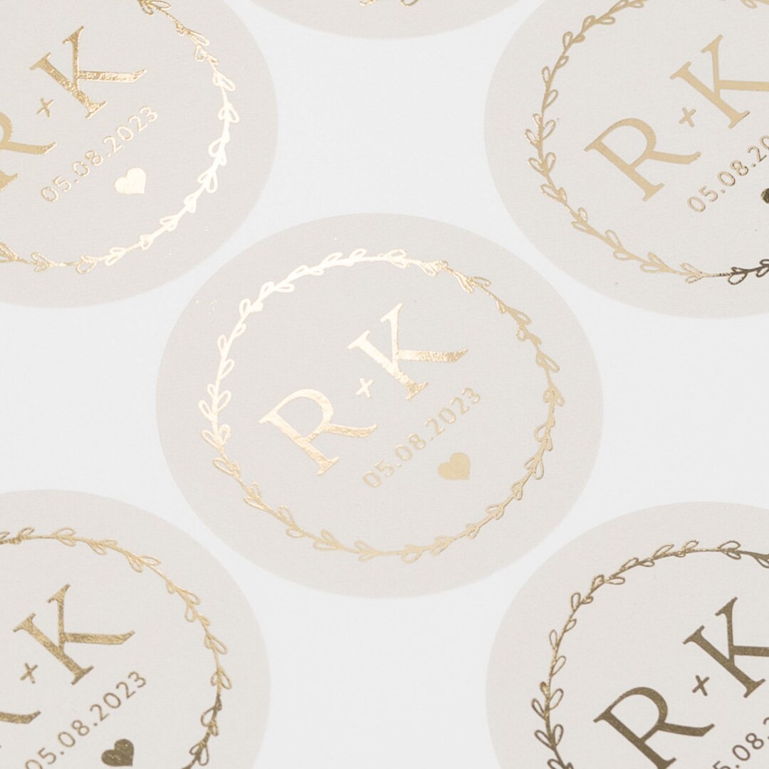 Monogram Stickers for Envelopes, Invite Stickers, Ivory Stickers ...