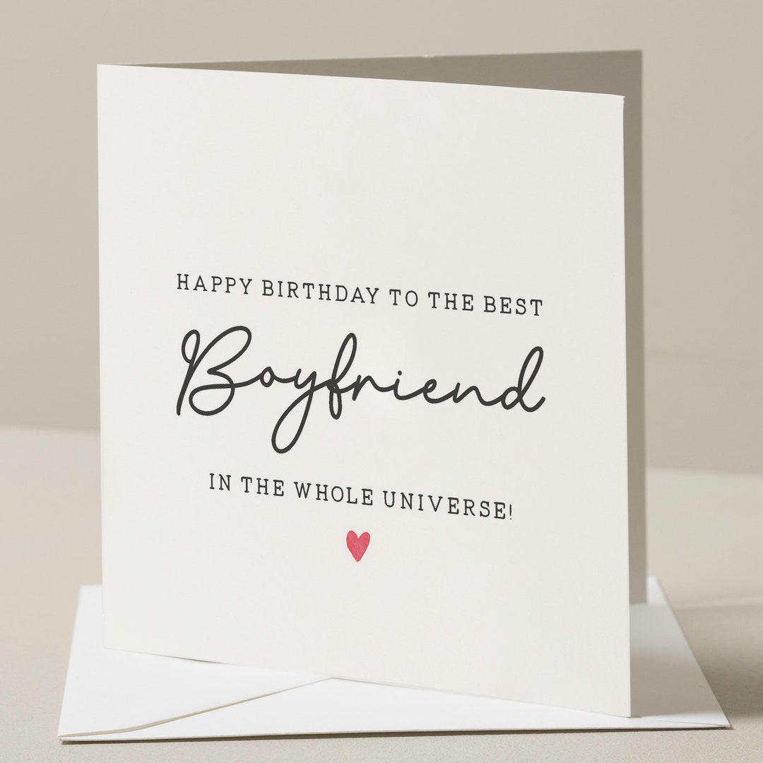 Best Boyfriend Card, Birthday Card for Boyfriend, Partner Birthday Card ...