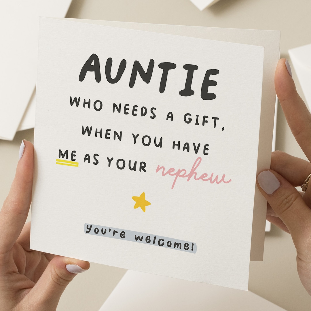 Funny Birthday Card for Auntie, Auntie Birthday Card, Aunt Birthday ...