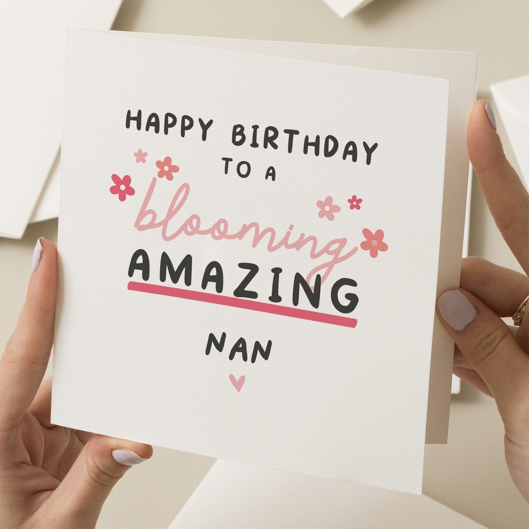 Nan Birthday Card, Cute Card for Nan, Amazing Nan Birthday Gift ...