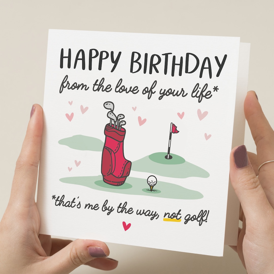 Golf Birthday Card, Funny Birthday Card for Boyfriend, Golf Lover Gift ...