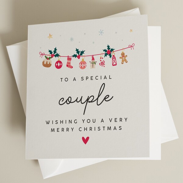 Couple Christmas Card - Etsy