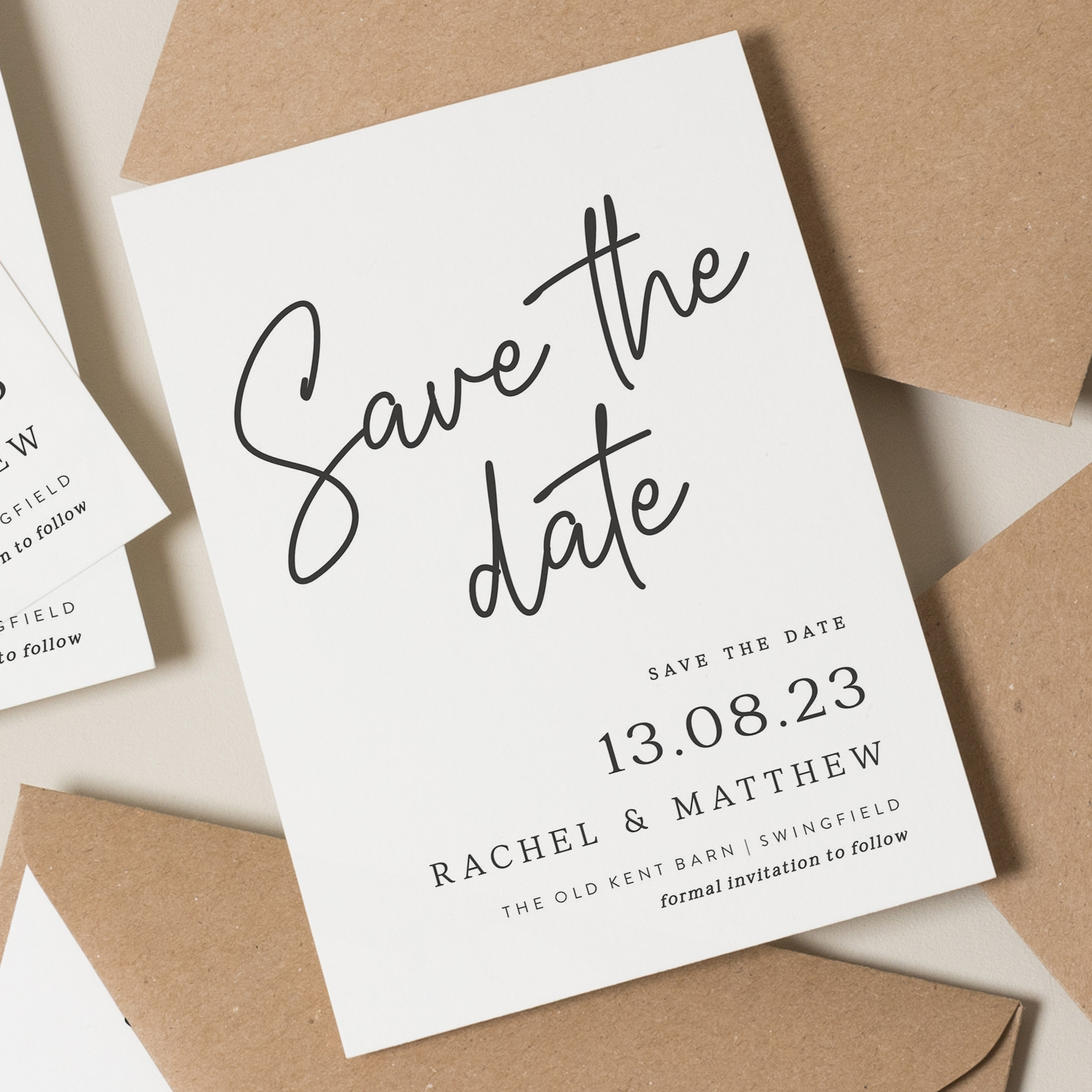 Simple Save the Dates Minimalist Save the Date Cards Modern - Etsy UK