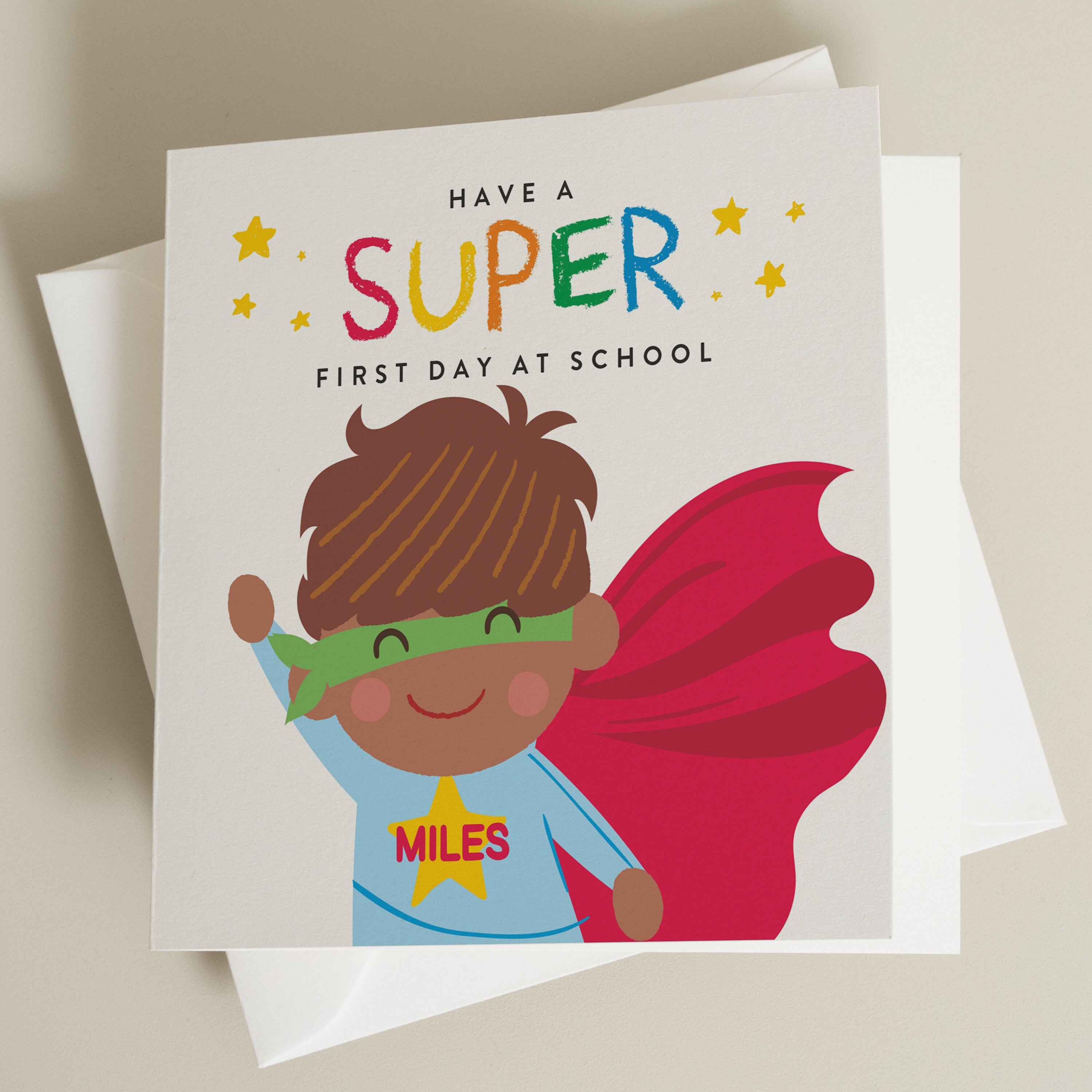 Personalised Back to School Card First Day of School Greeting - Etsy